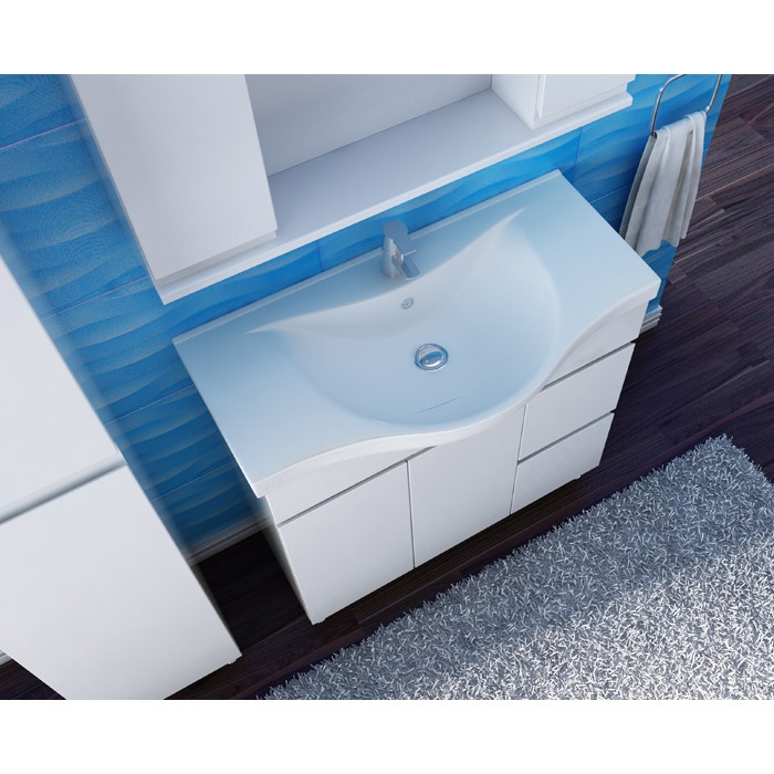 Vonios kambario spintelė su praustuvu MONIKA M4-87 balta